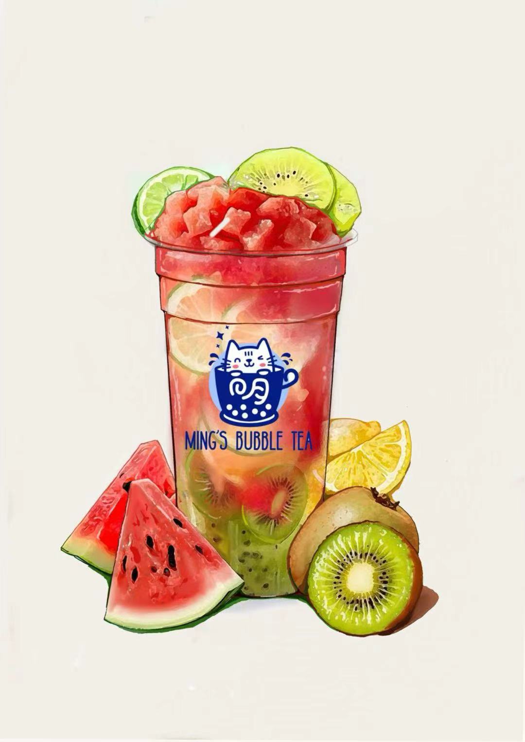 watermelon bubble tea